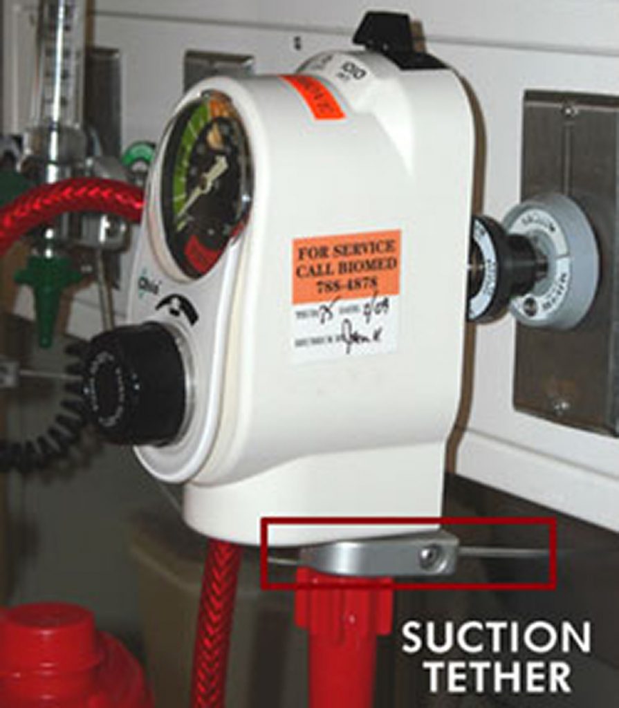 Medical Quick Release Suction Tether - Secure Mount